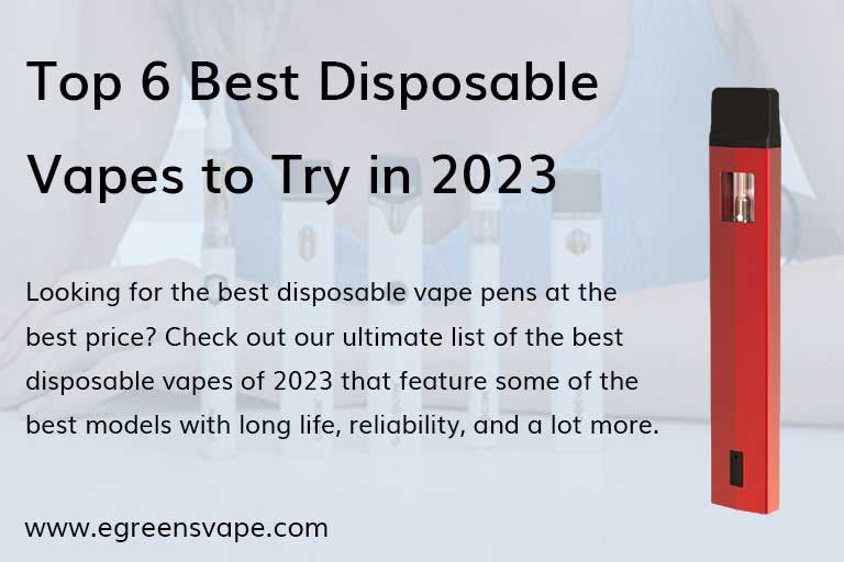 Top 6 Best Disposable Vapes To Try In 2023 - EGreensVape
